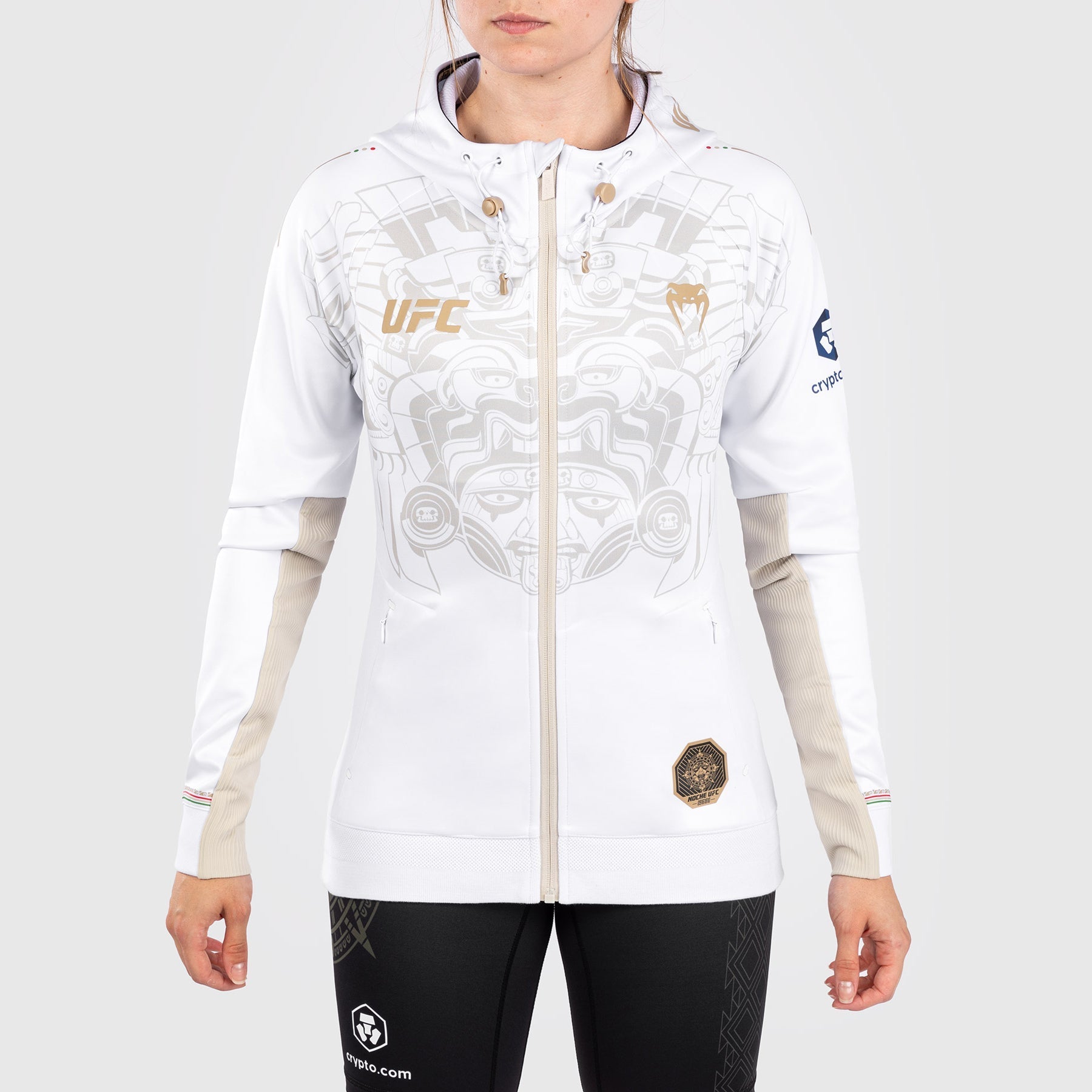 Noche UFC By Venum Authentic Fight Night Women’s Walkout Hoodie - Whit ...