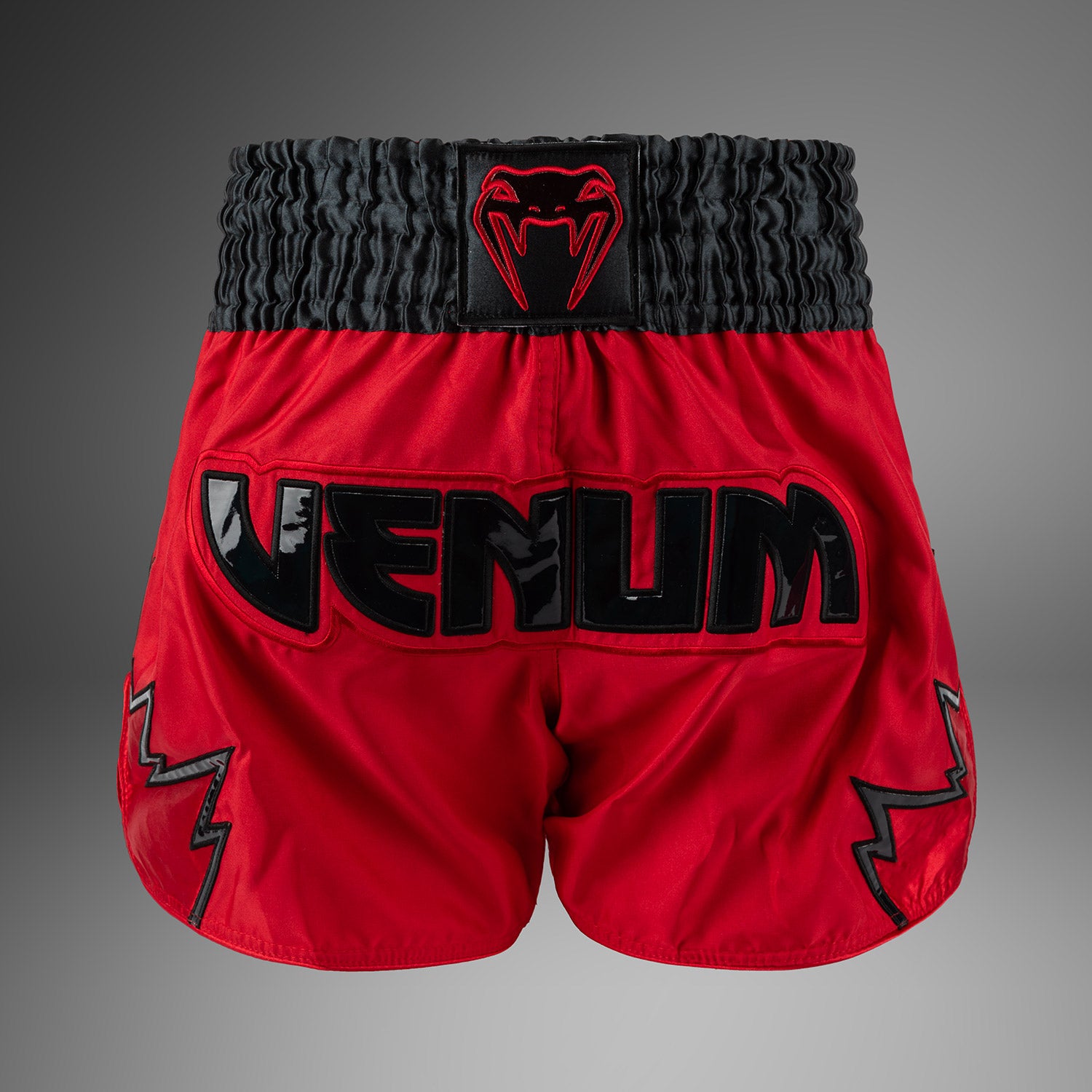 Venum Inferno Muay Thai Shorts - Red/Charcol Grey/Black - Venum