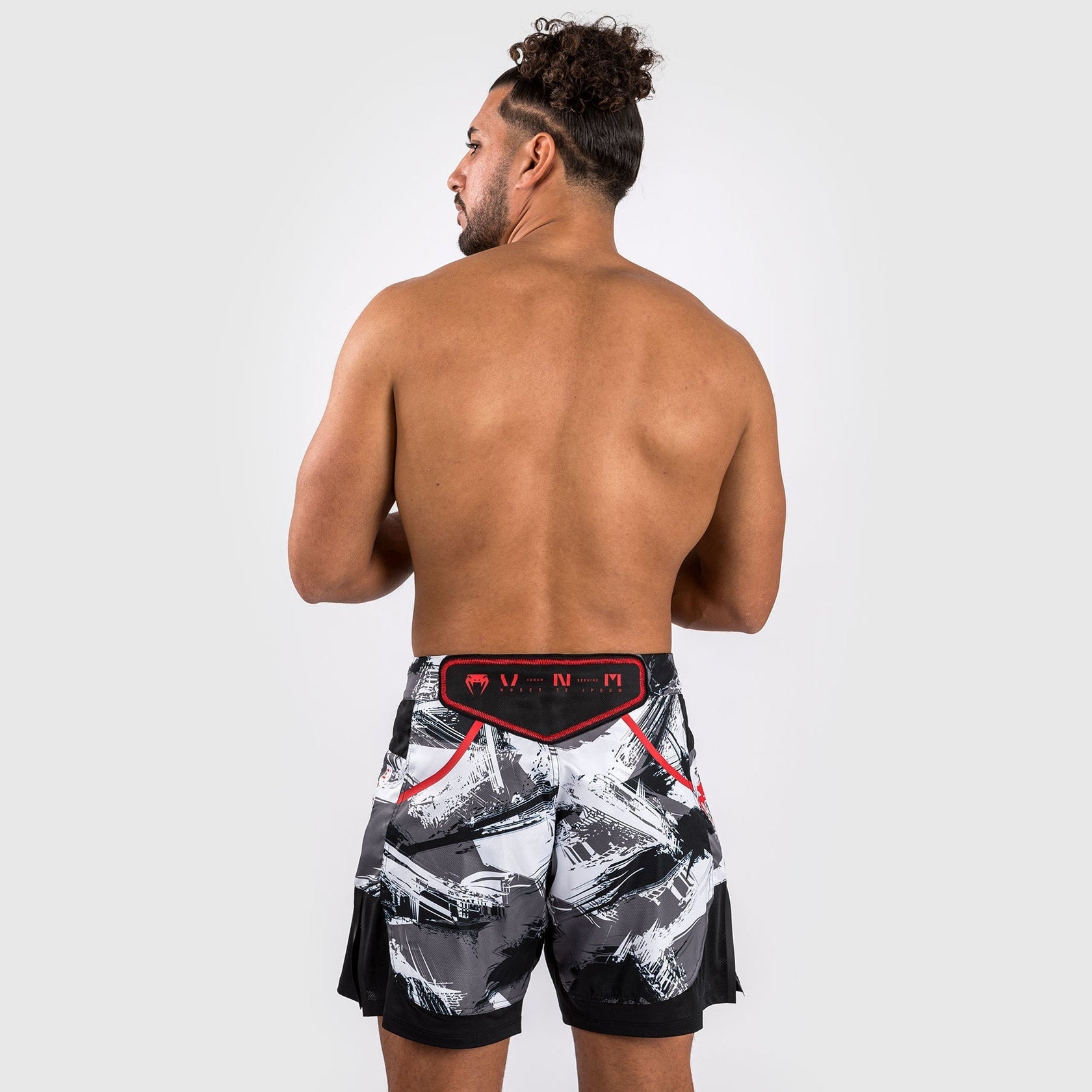 Venum Electron 3.0 Fight Shorts - Grey/Red - Venum