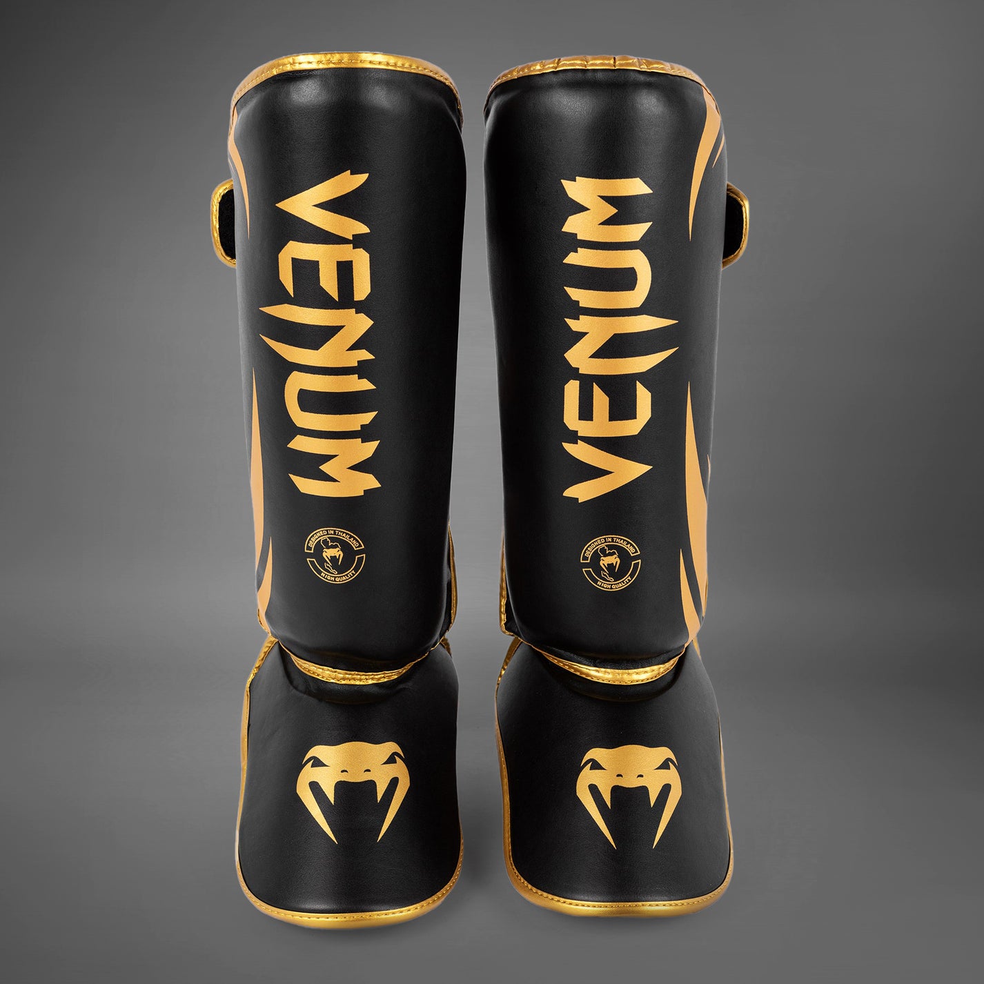 Venum Challenger Standup Shin Guards - Black/Gold - Venum