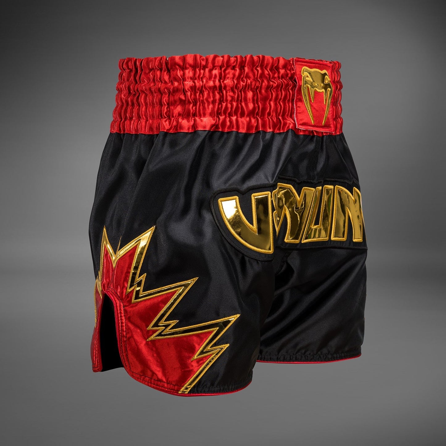 Venum Inferno Muay Thai Shorts - Black/Gold/Red - Venum