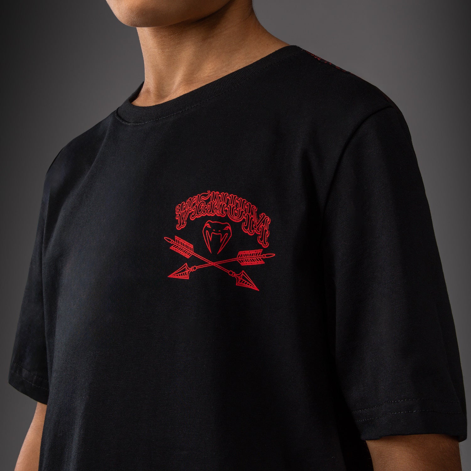 Venum Wolf Atak Kids T-Shirt - Black/Red - Venum