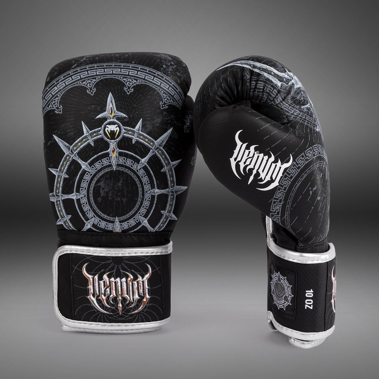 Venum Gladiator 5.0 Boxing Gloves - Black/Silver - Venum