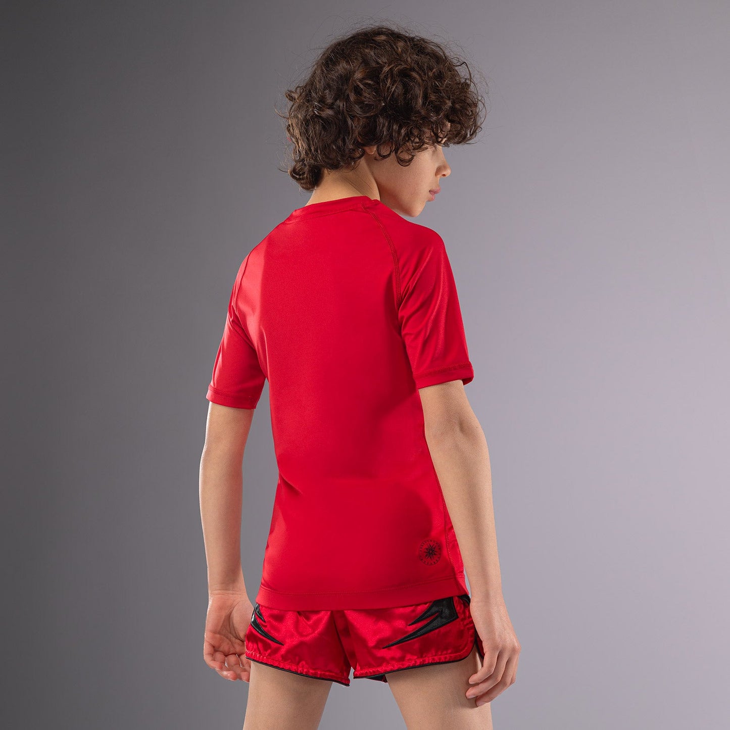 Venum Contender Kids Rashguards Short Sleeves - Cherry Red