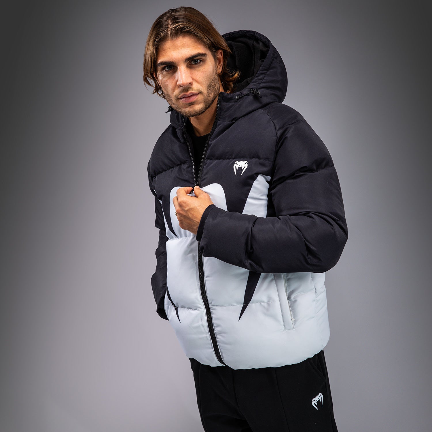 Venum Attack Down Jacket - Black/Ice - Venum