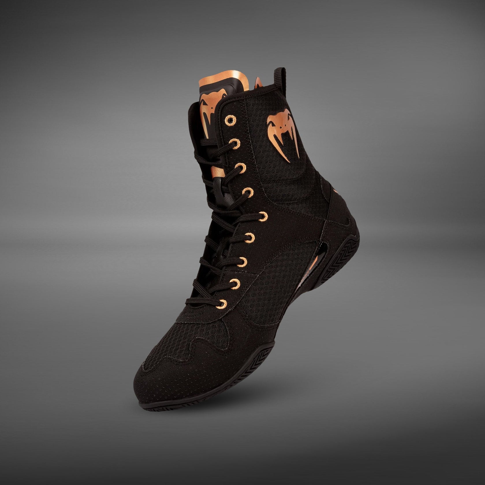 Venum Elite Boxing Shoes – Black/Bronze - Venum