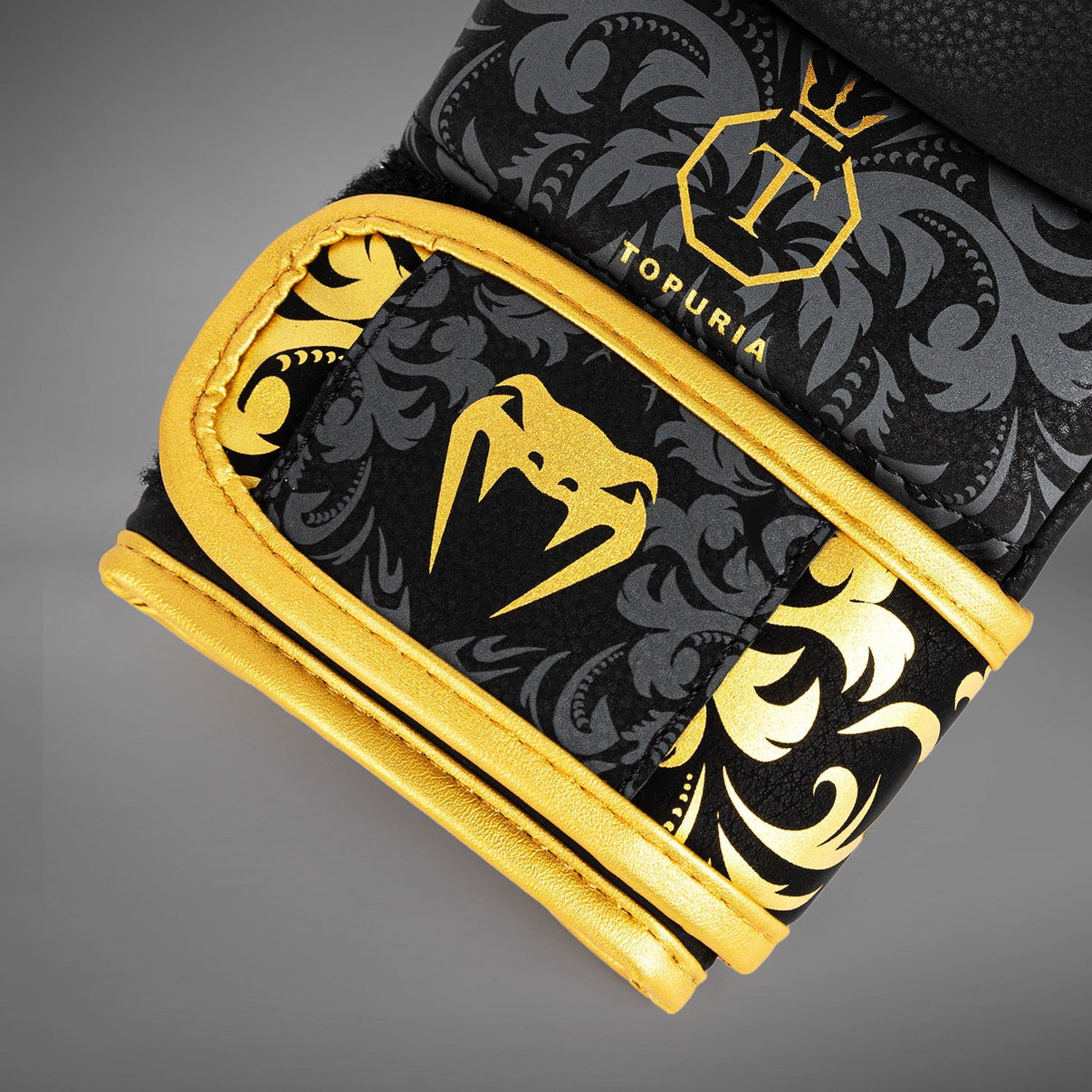Venum x Topuria Unmatched Edition MMA Sparring Gloves - Black/Gold - Venum