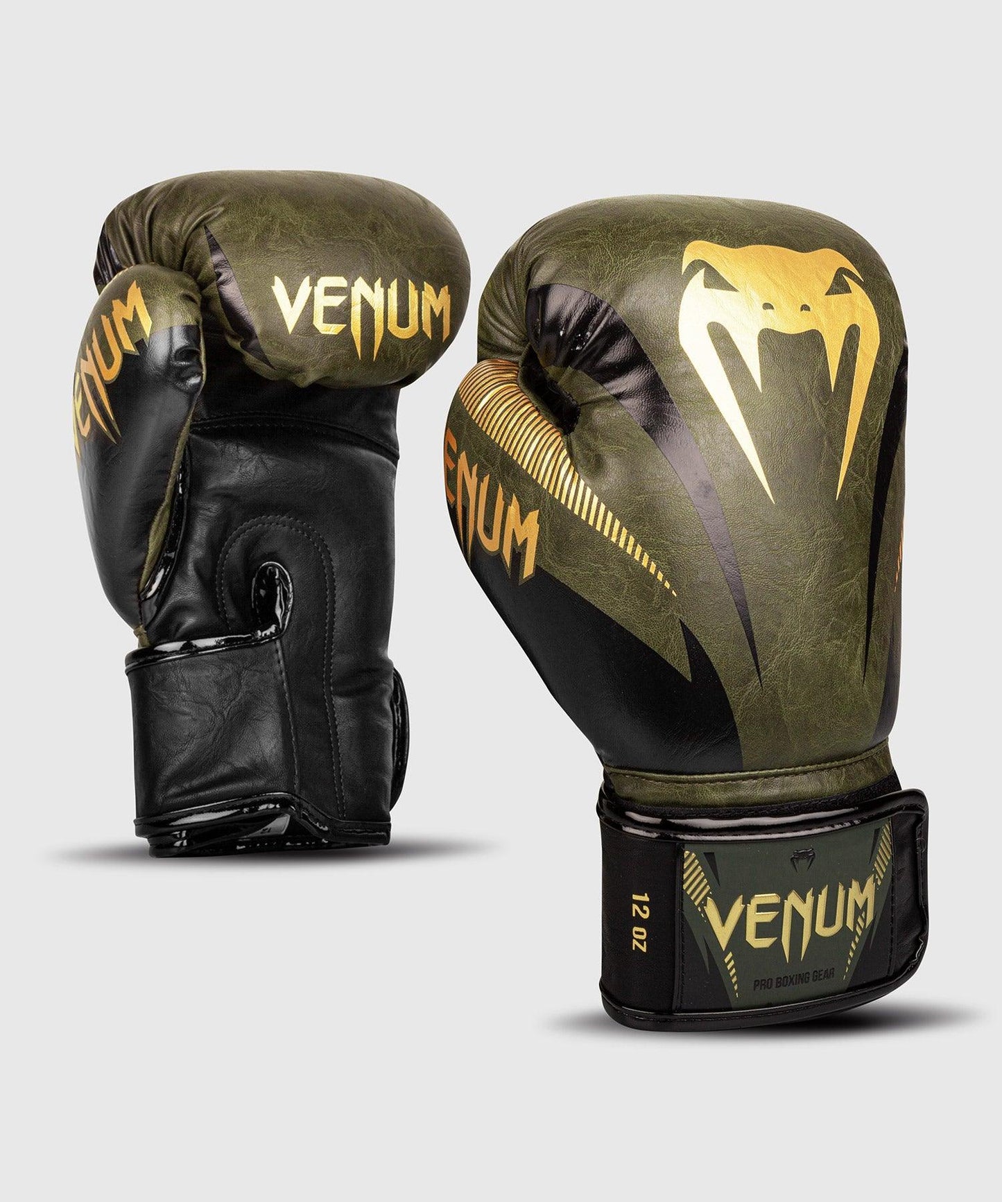 Venum Impact Boxing Gloves - Khaki/Gold - Venum